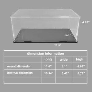 kivcmds Clear Acrylic Display Case for 1:18 Scale Model Cars,Self-Assembly,Countertop Cube Showcase Storage for Collectibles Toy