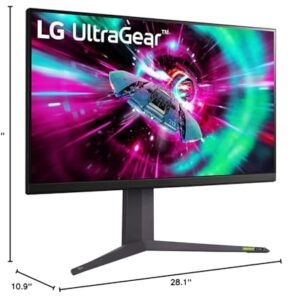 LG 32" UltraGear 4K UHD (3840x2160) Gaming Monitor, 144Hz, 1ms, VESA DisplayHDR 400, G-SYNC and AMD FreeSync Premium, HDMI 2.1, DisplayPort, 4-Pole HP Out DTS HP:X, Tilt/Height/Pivot Stand, Black