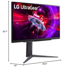 LG 27" UltraGear QHD (2560x1440) Gaming Monitor, 240Hz, 1ms, VESA DisplayHDR 400, G-SYNC and AMD FreeSync Premium, HDMI 2.1, DisplayPort, 4-Pole HP Out DTS HP:X, Tilt/Height/Pivot Stand, Black