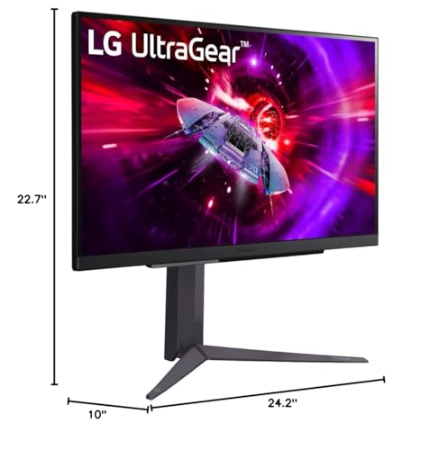 LG 27" UltraGear QHD (2560x1440) Gaming Monitor, 240Hz, 1ms, VESA DisplayHDR 400, G-SYNC and AMD FreeSync Premium, HDMI 2.1, DisplayPort, 4-Pole HP Out DTS HP:X, Tilt/Height/Pivot Stand, Black