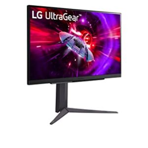 LG 27" UltraGear QHD (2560x1440) Gaming Monitor, 240Hz, 1ms, VESA DisplayHDR 400, G-SYNC and AMD FreeSync Premium, HDMI 2.1, DisplayPort, 4-Pole HP Out DTS HP:X, Tilt/Height/Pivot Stand, Black