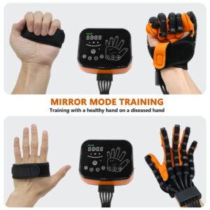 KELTEROOM Rehabilitation Robot Gloves, Upgrade Hemiplegia Hand Stroke Recovery Equipment, Finger Exerciser & Hand Strengthener Physical Therapy Equipment (Color: Left hand,Size: Large)