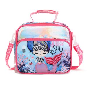 robhomily mermaid kids lunch bag for girls - insulated and easy to clean