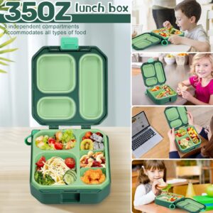 wiwens Bento Lunch Box for Kids, 35oz Leak-Proof 5 Compartment Lunch Container, Food-Safe Materials, Ideal Portion Sizes for Ages 3-12 Girls Boys Toddlers for School