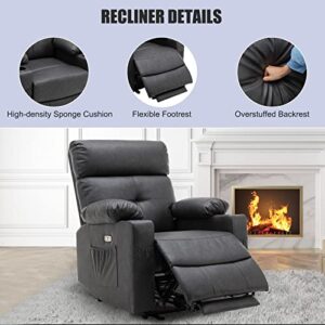 RIHEREFY Electric Recliner Chairs with Heat and Massage,Massage Recliner Chair,Wall Hugger Power Recliner Chair with Cup Holder, USB Port for Living Room & Bedroom