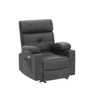 RIHEREFY Electric Recliner Chairs with Heat and Massage,Massage Recliner Chair,Wall Hugger Power Recliner Chair with Cup Holder, USB Port for Living Room & Bedroom