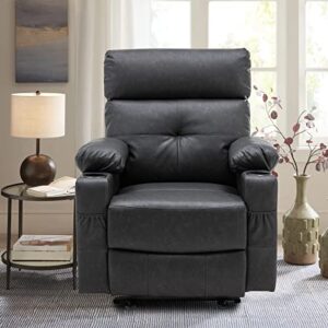 RIHEREFY Electric Recliner Chairs with Heat and Massage,Massage Recliner Chair,Wall Hugger Power Recliner Chair with Cup Holder, USB Port for Living Room & Bedroom