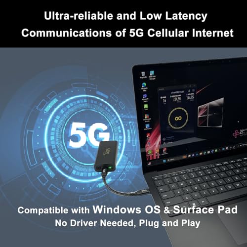 Tri Cascade VOS™ 5G Cellular Travel Internet with Local & Global Access T-Mobile SIM, Supports macOS, iPadOS, Windows, Linux, USB C Dongle for PC, Desktop, Gen10 iPad, MacBook, Surface Tablet