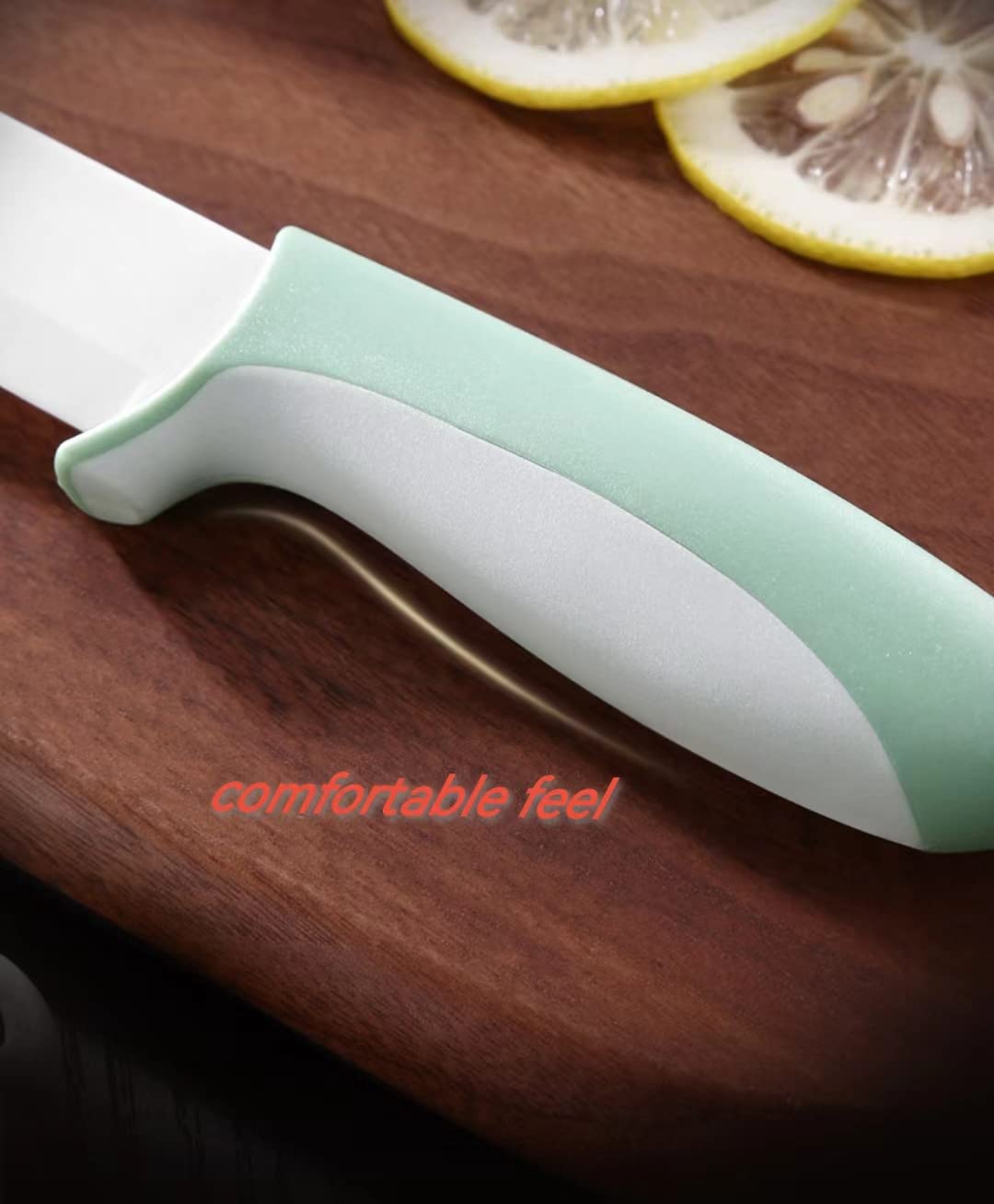 DESIAR Ceramic paring knife 4 inch super sharp ceramic fruit knife, hippo shaped kitchen knife with safety jacket (Green)