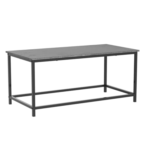 SAYGOER Coffee Table Simple Modern Coffee Tables Open Design Rectangular Minimalist Center Table for Living Room Home Office, Easy Assembly, 39.37x19.69 x17.72, Gray Black