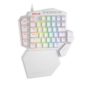 redragon k585 diti one-handed rgb mechanical gaming keyboard, 42 keys type-c professional gaming keypad w/upgraded hot-swappable socket, 7 onboard macro keys & detachable wrist rest