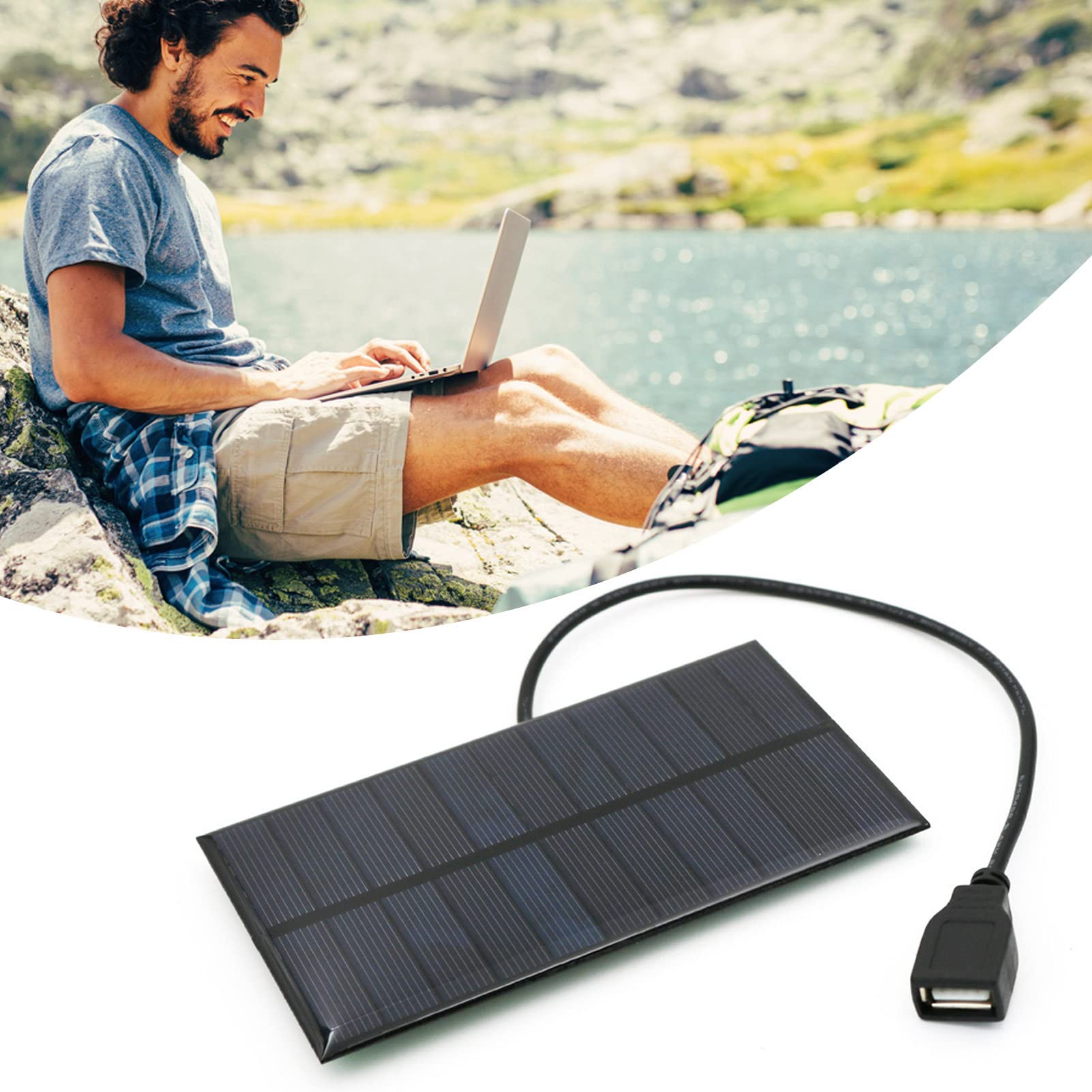 1.65W Solar Charger, 5.5V 300mA USB Portable Solar Panel, Waterproof Solar Phone Charger for Outdoor Survival Camping, Solar Bank for Smart Phone, 1pcs/3pcs