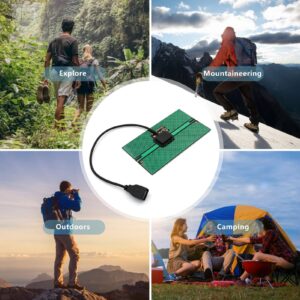 1.65W Solar Charger, 5.5V 300mA USB Portable Solar Panel, Waterproof Solar Phone Charger for Outdoor Survival Camping, Solar Bank for Smart Phone, 1pcs/3pcs