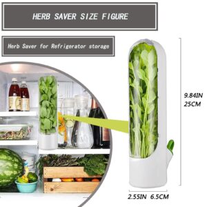 Herb Saver, Herb Keeper for Refrigerator, Cilantro Containers for Refrigerator, Herb Saver Pod, Fresh Herb Keeper for Cilantro, Parsley, Asparagus, Keeps Vegetables for 2-3 Weeks (3PCS Herb Saver)