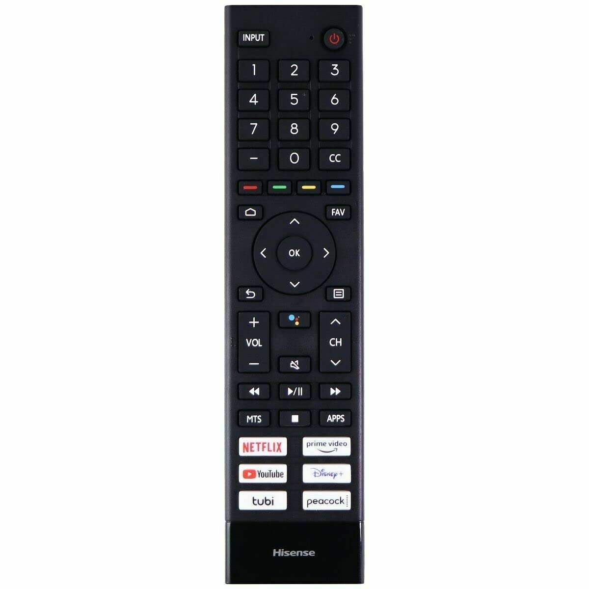 AJPro Replacement Remote Control for Hisense Smart Android TV Model ERF3J80H with Voice Control Works with TV 43A6G 50A6G 55A6G 65A6G 75A6G 50U6G 55U6G 65U6G 75U6G (Renewed)