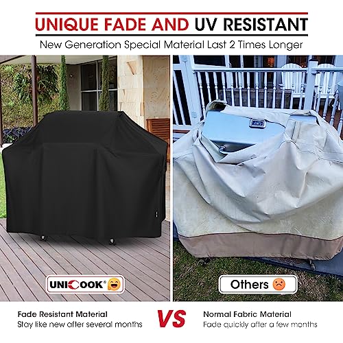 Unicook 63 Inch Grill Cover for Weber Genesis 300 Series and New 2022 Genesis 300 Grills, Outdoor BBQ Grill Cover, Heavy Duty Waterproof Fade Resistant Barbecue Cover, Compared to Weber 7757