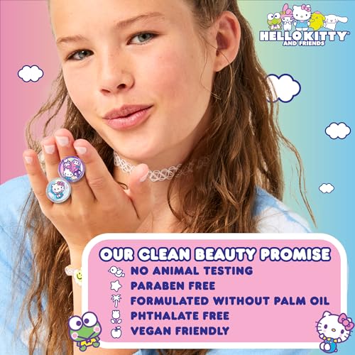 Hello Kitty and Friends Sparkling Nail Art Kit, DIY Hello Kitty Nails, Kids Nail Polish Set for Girls, Kids Makeup Set & Toy for Girls Age 6+, Hello Kitty and Friends Nail Stickers