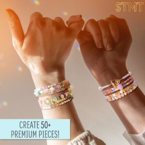 STMT Personalized Jewelry Studio, Create Over 50 Premium Pieces, Trendy Bracelet Making Kit, Includes Metal Bracelet Charms, Removable Beading Tray & Jewelry Making Supplies, Great Teen Girl Gifts