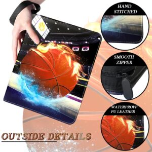 Trading Card Binder 900 Pockets, Basketball Card Binder Holder with 50 Removable Sleeves Fits 900 Sport Cards, Basketball Card Gifts Collector Album with Zipper Storage Display Case