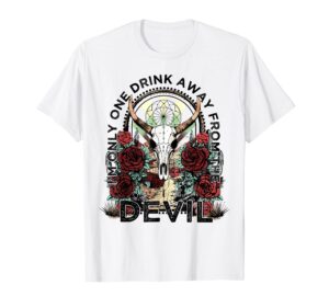 western boho bull head skull t-shirt