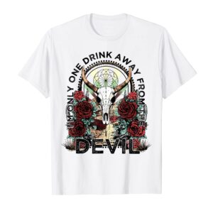 Western Boho Bull Head Skull T-Shirt