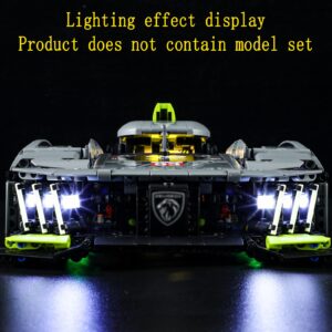 GEAMENT LED Light Kit Compatible with Lego Peugeot 9X8 24H Le Mans Hybrid Hypercar - for Technic 42156 Model Set (Model Set Not Included)