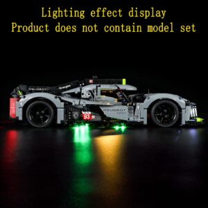 GEAMENT LED Light Kit Compatible with Lego Peugeot 9X8 24H Le Mans Hybrid Hypercar - for Technic 42156 Model Set (Model Set Not Included)