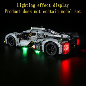 GEAMENT LED Light Kit Compatible with Lego Peugeot 9X8 24H Le Mans Hybrid Hypercar - for Technic 42156 Model Set (Model Set Not Included)