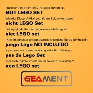 GEAMENT LED Light Kit Compatible with Lego Peugeot 9X8 24H Le Mans Hybrid Hypercar - for Technic 42156 Model Set (Model Set Not Included)