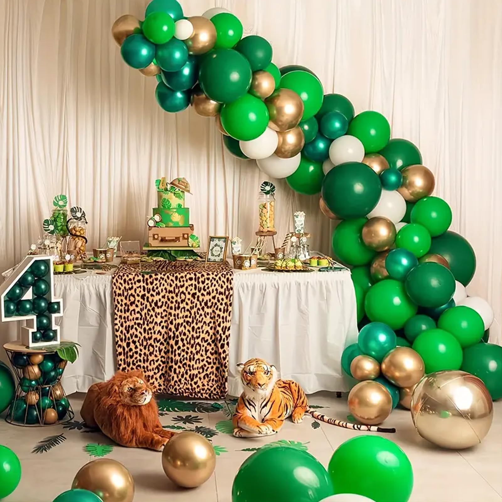 Ponamfo Green Balloons Garland Kit - 154 Pcs 5/10/12/18 Inch Latex Balloon Arch Kit as Birthday Party Balloons Gender Reveal Balloons Baby Shower Balloons Wedding Anniversary Bridal Shower Party