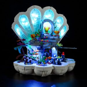 geament led light kit compatible with lego the little mermaid royal clamshell - for 43225 model set (model set not included)