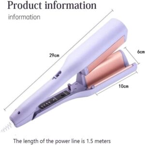 Rommantic French Egg Roll Curling Iron ，Water Ripple V-Shaped Ionic Hair Curling Iron Styling Tools，Hair Curler Crimper Styling Tools & Appliances with Multifunctions (Pink)