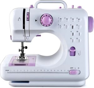 hjwtcql mini sewing machine for beginners,kids sewing machines,small sewing machines with 12 built-in stitches and reverse sewing,portable sewing machine for kids, suitable for family daily