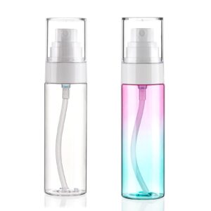 fine mist spray bottle plastic spray bottles 3.4oz/100ml 2pack makeup setting spray bottle tsa approved empty cosmetic refillable travel bottle containers sprayer for water,perfume,essential