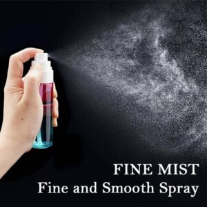 Fine Mist Spray Bottle Plastic Spray Bottles 3.4oz/100ml 2Pack Makeup Setting Spray Bottle TSA Approved Empty Cosmetic Refillable Travel Bottle Containers Sprayer for Water,Perfume,Essential