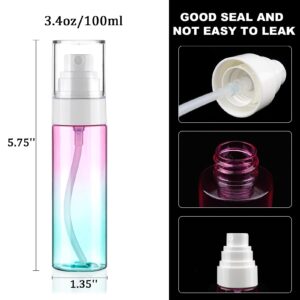 Fine Mist Spray Bottle Plastic Spray Bottles 3.4oz/100ml 2Pack Makeup Setting Spray Bottle TSA Approved Empty Cosmetic Refillable Travel Bottle Containers Sprayer for Water,Perfume,Essential