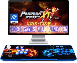 tojasdn 10000 games in 1 pandora box arcade game console ， box 3d double stick，wifi function to add more games，retro game machine for pc & projector & tv，1920x1080p,favorite list,4 players online game