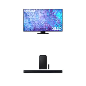 samsung 98-inch class qled 4k q80c series quantum hdr+, smart tv with alexa built-in (qn98q80c, 2023 model) w/hw-q700c 3.1.2ch soundbar