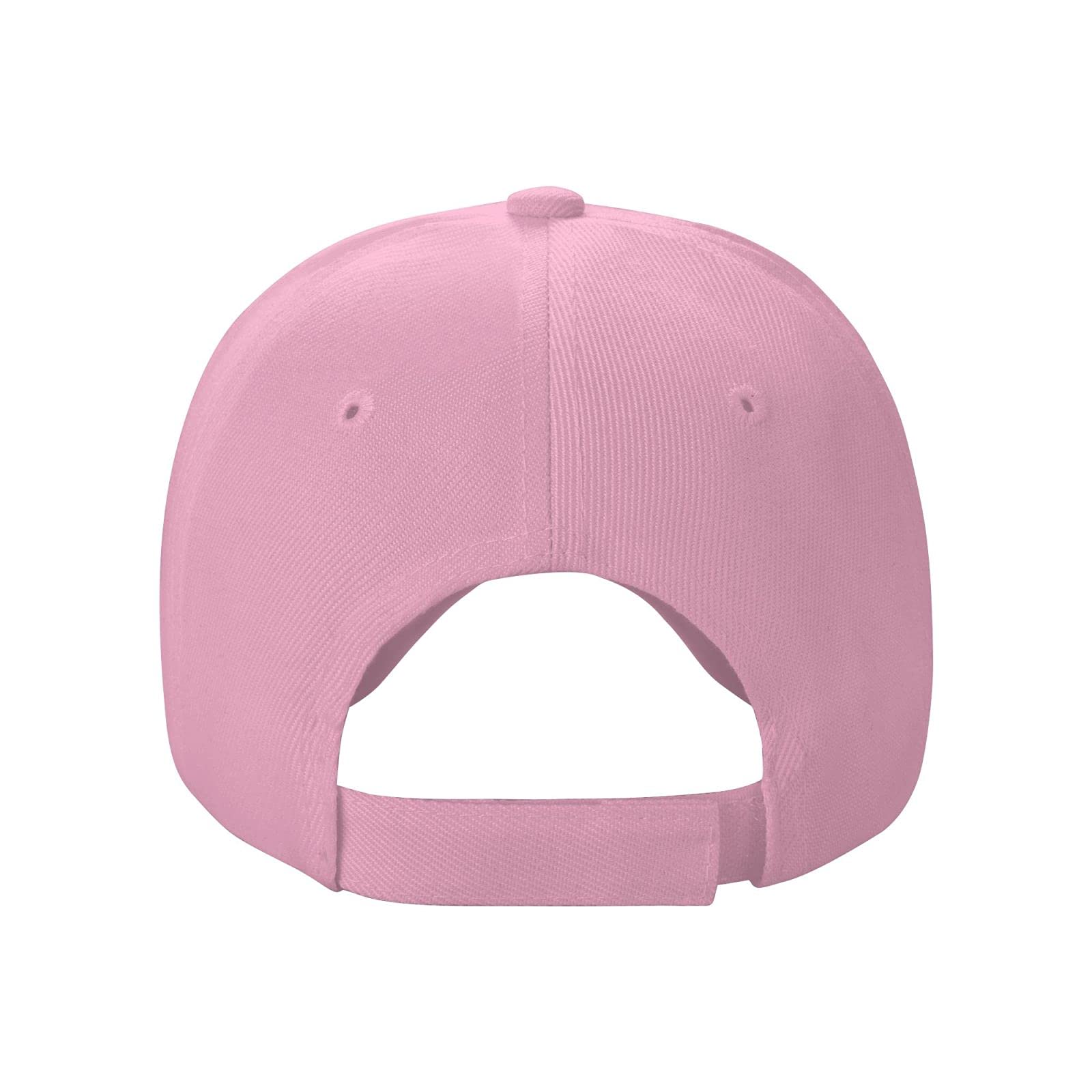 LICIAS Jelly Music and Roll Baseball Cap Hip Hop Athletic Curved Brim Baseball Hat Cap Dad Hats for Men Women Pink