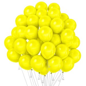 ygauz yellow balloons, 50 pcs, 5 inch, latex, unisex, for birthday, wedding, baby shower party decorations