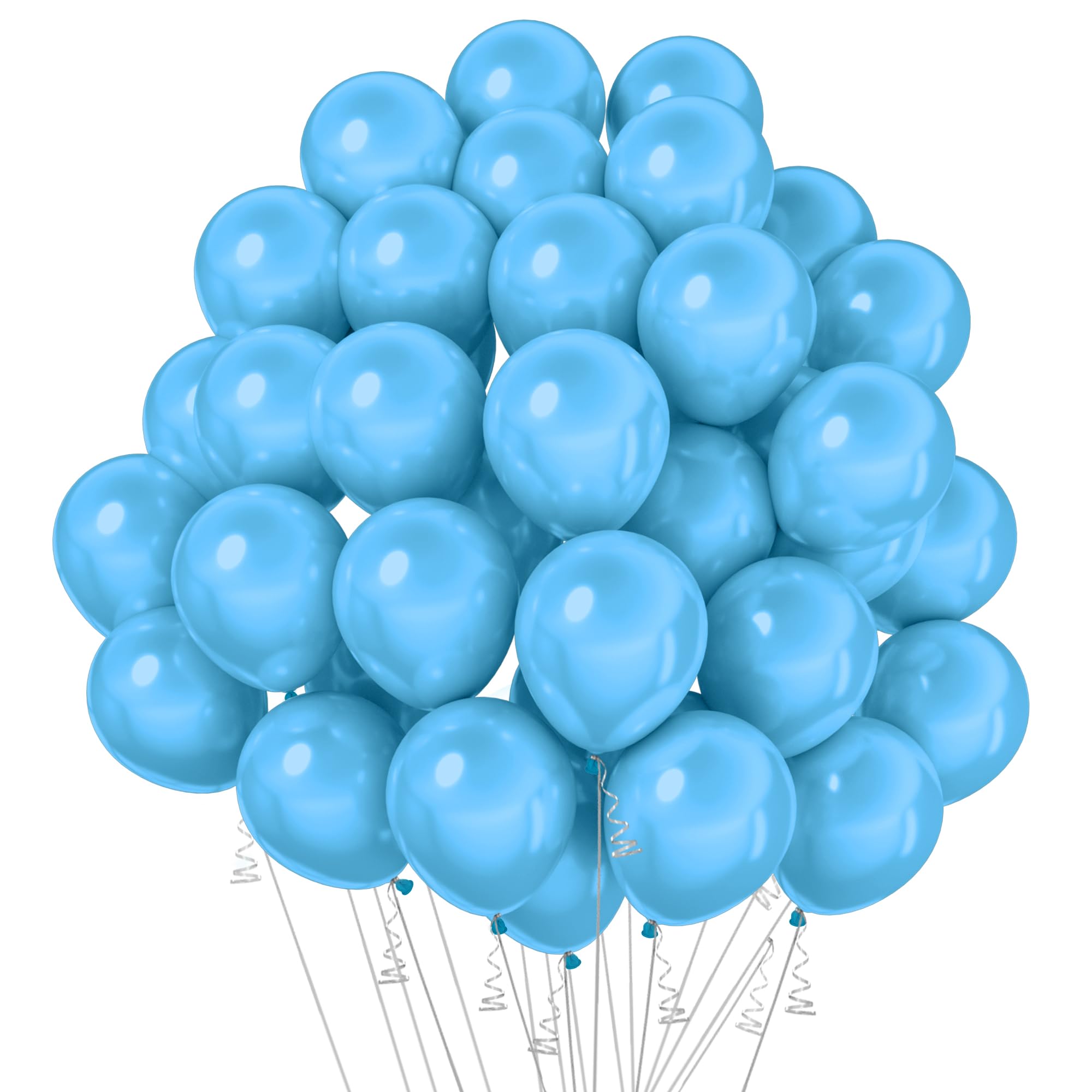 Blue Balloons, 50 PCS, Blue Balloons 5 Inch, Light Blue Balloons, Baby Blue Balloons, Sky Blue Balloons, Balloons for Arch Decoration, Balloons for Birthday Wedding Baby Shower Party Decorations