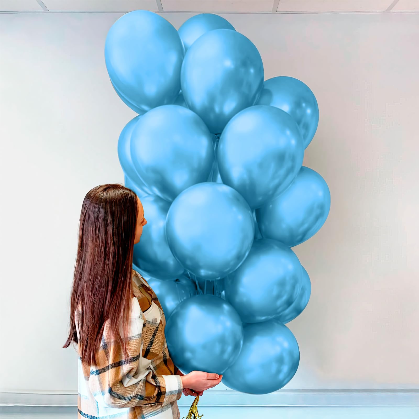 Blue Balloons, 50 PCS, Blue Balloons 5 Inch, Light Blue Balloons, Baby Blue Balloons, Sky Blue Balloons, Balloons for Arch Decoration, Balloons for Birthday Wedding Baby Shower Party Decorations