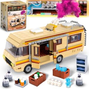 lixboxy camper for break bad rv building set, creative camper van building blocks merchandise, diy technic building set toy, building bricks kit for ages 8-14(986 pieces)