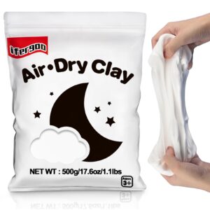 ifergoo white foam modeling clay- moldable cosplay, air dry, squishy molding clay for adult arts & craft project, fake bake, slime supplies, 1.1lbs/500g