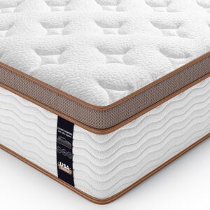 bedstory queen size mattress - 10 inch hybrid mattress medium firm - individually wrapped coils for motion isolation