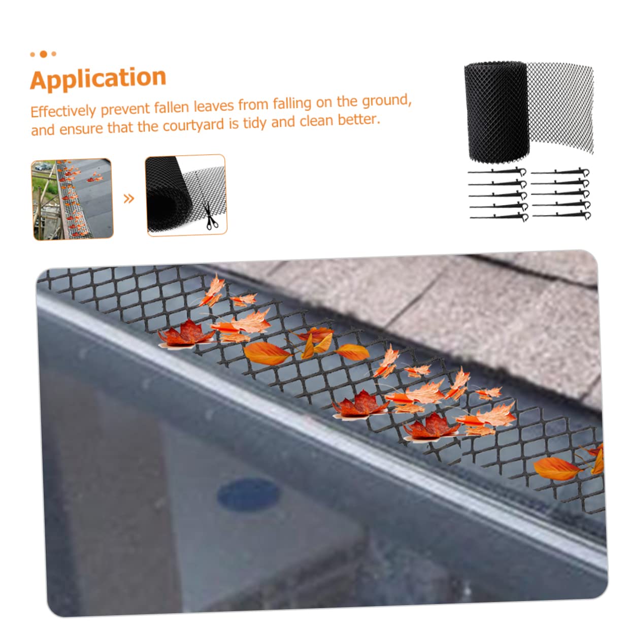 Sink Net Plastic Gutter Guard Rooftop Gutter Guard Plastic Gutter Cover Anti Leaf Protection Net Netting Gutter Drain Roof Netting Gutter Plastic Gutter Net Mesh