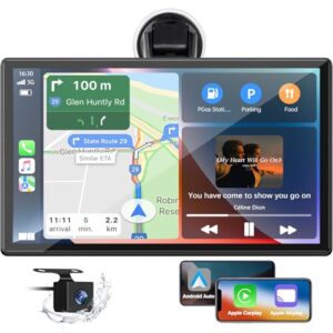 9-inch wireless car stereo with carplay, backup camera, gps navigation, android auto - by lamtto