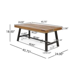 Christopher Knight Home Carlisle Outdoor Acacia Wood Coffee Table + Christopher Knight Home Parker Outdoor 16" Acacia Wood Side Table