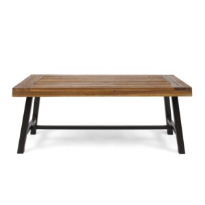 Christopher Knight Home Carlisle Outdoor Acacia Wood Coffee Table + Christopher Knight Home Parker Outdoor 16" Acacia Wood Side Table