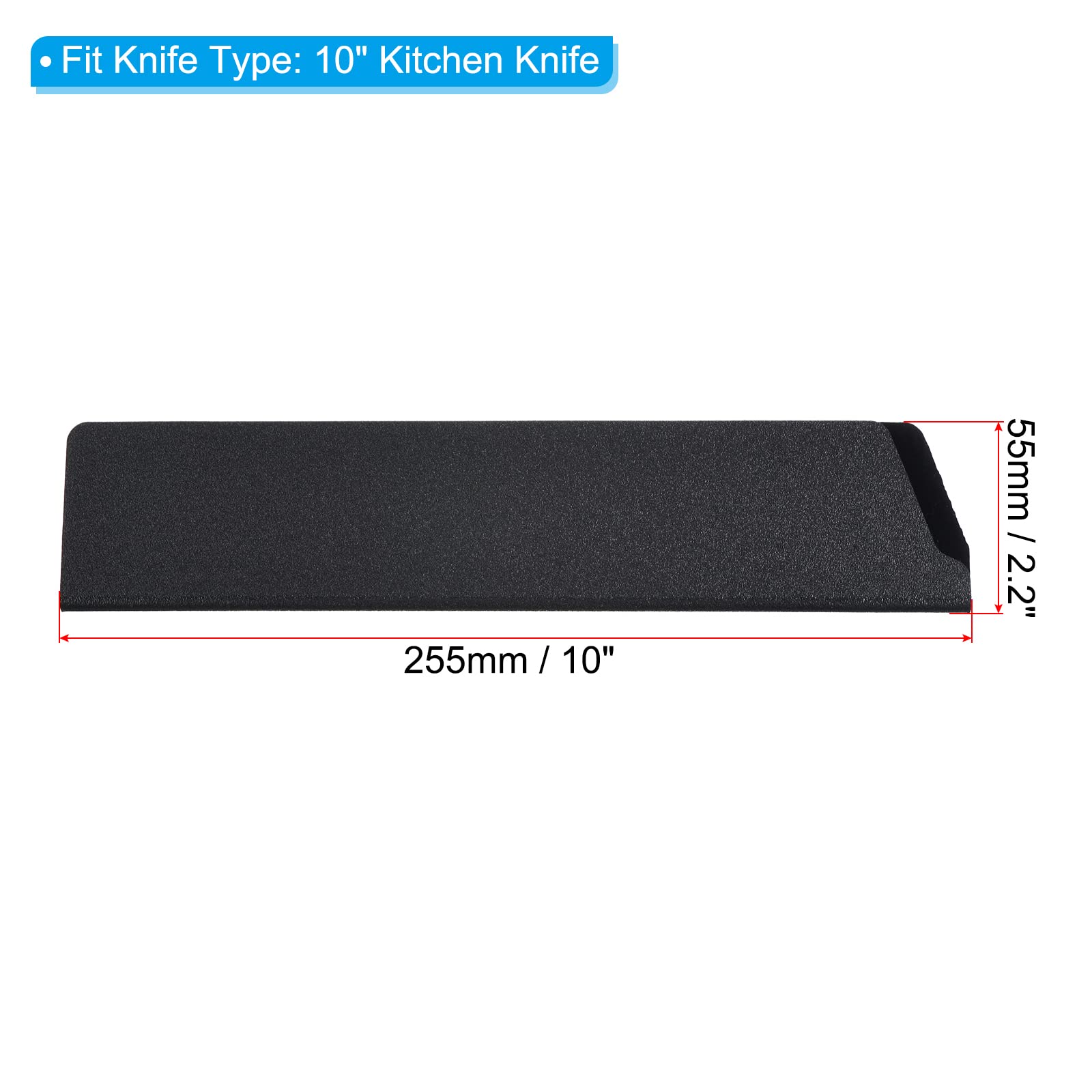 PATIKIL ABS Knife Cover Sleeves for 10" Kitchen Knife, Knives Edge Guard Blade Protector Universal Knife Sheath for Home Kitchen, Black